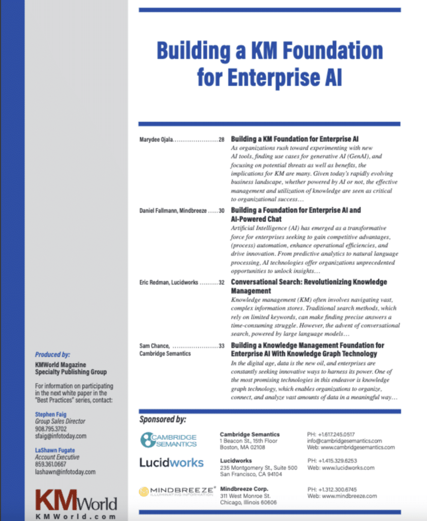 Building a KM Foundation for Enterprise AI in 2024 | Lucidworks Building a KM Foundation for Enterprise AI in 2024 | Lucidworks